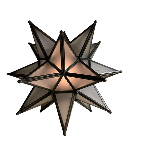 Accents | Pottery Barn Glass Moravian Star Table Light | Poshmark